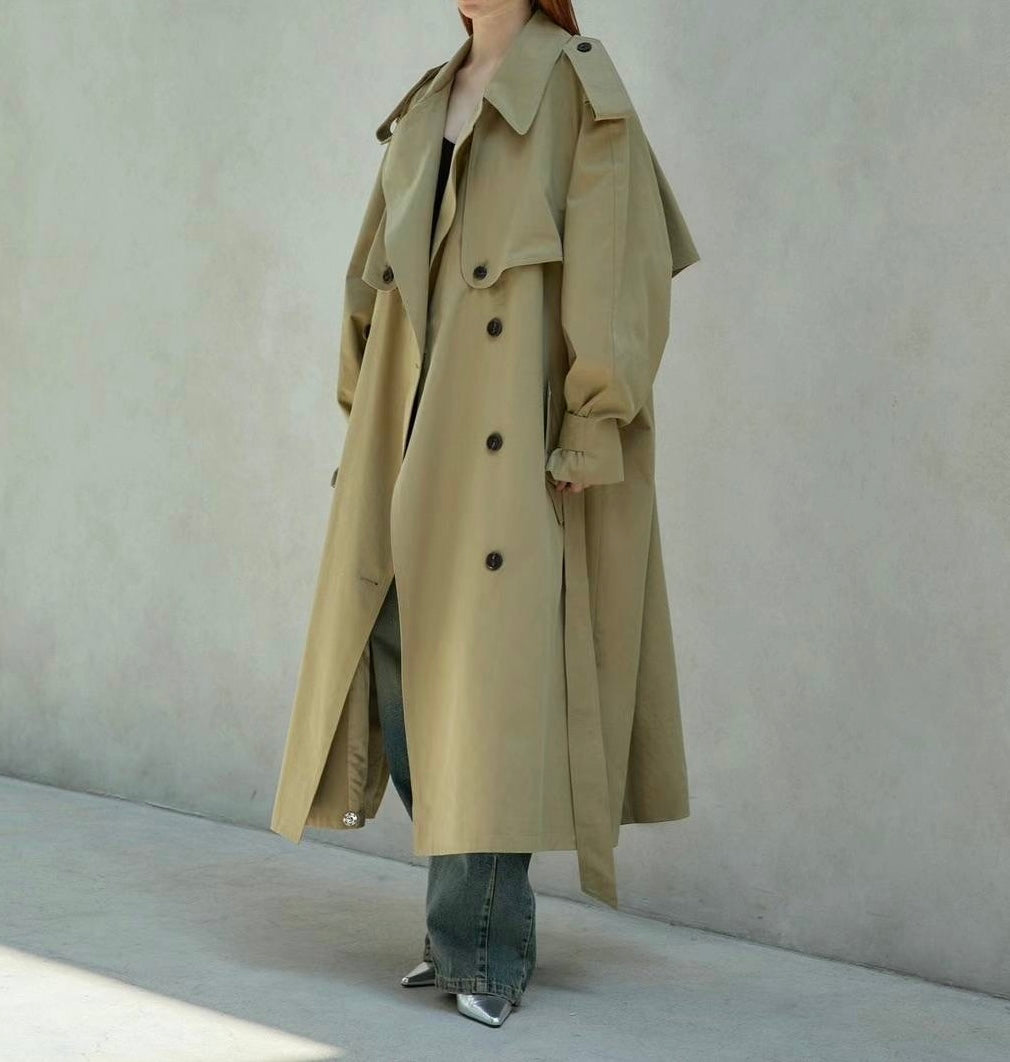 Henj Trench Coat Beige – MARCÉLA LONDON